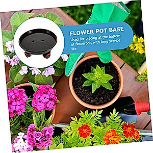 YARNOW 1pc Flower Pot Tray Planter Outdoor L Brackets Heavy Duty Outdoor Pots for Plants Plant Caster Wheels Plastic Plant Caddy Plant Container Tray Flower Pot Moving Tray Plant Pot Tray