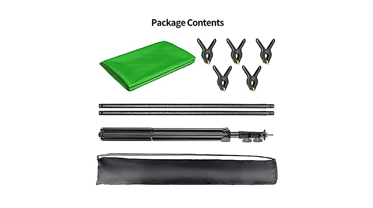 Hemmotop Green Screen Backdrop Kit for Professional Photos & Videos