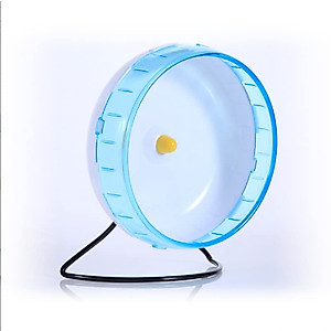 Plastic Silent Running Wheel Hamster Mouse Rat Exercise Toys Pet Toy Training Cage Accessory for Small Animals Mouse with Iron Stand