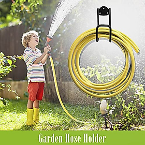 Qiang Ni Garden Hose Holder: Outside Heavy Duty Water Hose Hanger Rack - 2 Pieces Wall Mount Metal Hose Storage Hook for Outdoor - QN-02