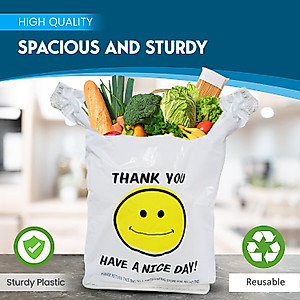 Large Happy Smiley Face T-shirt Plastic Shopping/Take Out Bags 350 pcs