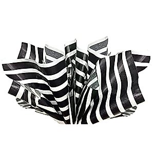 Premium Tissue Paper Black & White Stripes Tissue Paper 20 X 30-24 Sheet