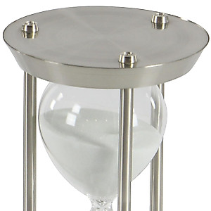 Deco 79 Glam Metal Cylinder Timer, 7" x 7" x 12", Silver