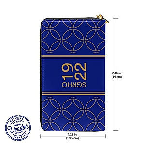 BBGreek Sigma Gamma Rho Sorority Paraphernalia - Vegan Leather Zip Wallet - 1922 - Official Vendor