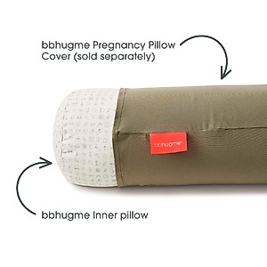 bbhugme Pregnancy Pillow Cover - Cotton Jersey Fabric - Fits Pregnancy Pillow for Side Sleeping - Cover Only, Pregnancy Pillow Sold Separately, Dusty Olive