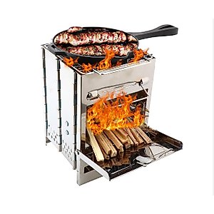 VENS LUEE Notebook Charcoal BBQ Grill Multifunctional Barbecue Camping Stove Tabletop Smoker Folding For Picnic, Camping, Hiking, Traveling, Outdoor Indoor (Style 4)