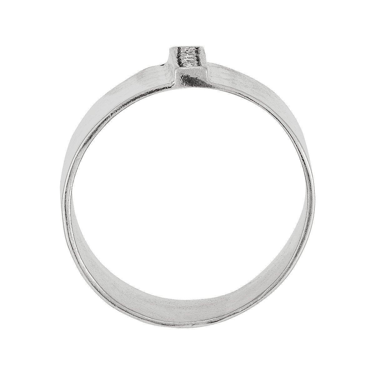 Silpada 'Along the Line' Sterling Silver Diamond Ring, Size 9, Size 9