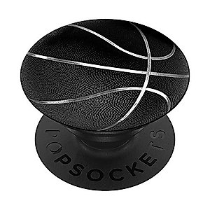 Basketball Black and White Basketball Sports Gift PopSockets PopGrip: Swappable Grip for Phones & Tablets
