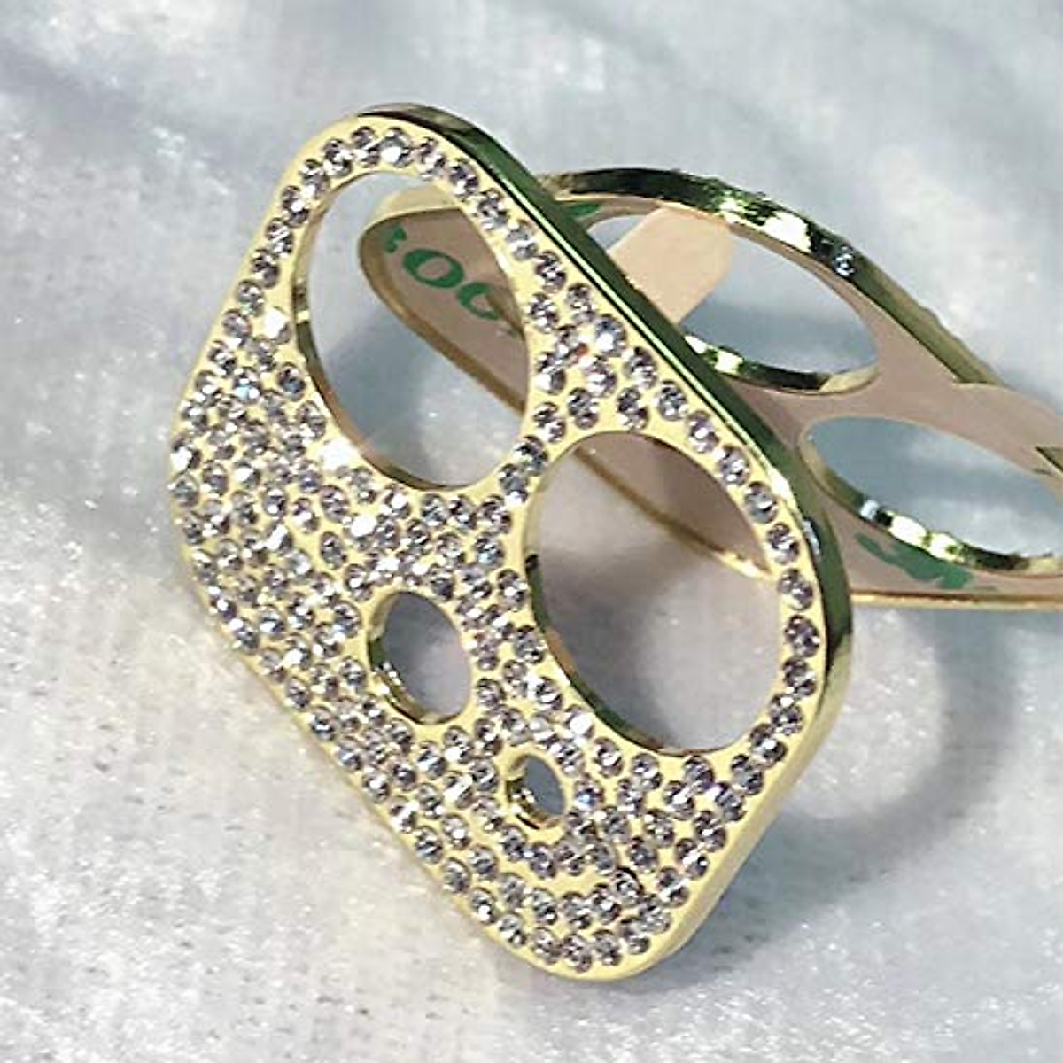 LUOWAN [2 Pack] Bling Crystal Camera Lens Protector Compatible with iPhone 11/iPhone 12 Mini, Rear Camera Cover 3D Bling Diamond Lens Cover(Silver)