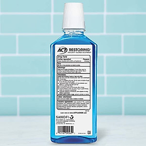 ACT Restoring Anticavity Fluoride Mouthwash Cool Mint 18 oz (Pack of 3)