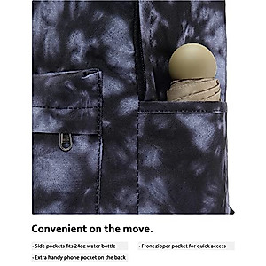 HotStyle 936Plus Tie Dye School Backpack Aesthetic Bookbag for Teen Girls, Black