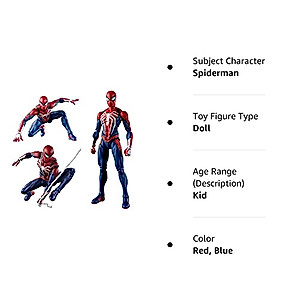SGJH WD Spiderman Action Figure Spiderman Toy Upgrade Suit Game Spiderman, Hand Office Aberdeen Decoration Model
