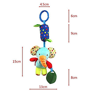 BornCare Baby Crib Hanging Plush Toys with Rattle c-Clip, with teether 0 to 24 mths