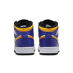 Nike Jordan Big Kid's 1 Mid Dark Concord/Taxi-White-Black (DQ8423 517) - 4