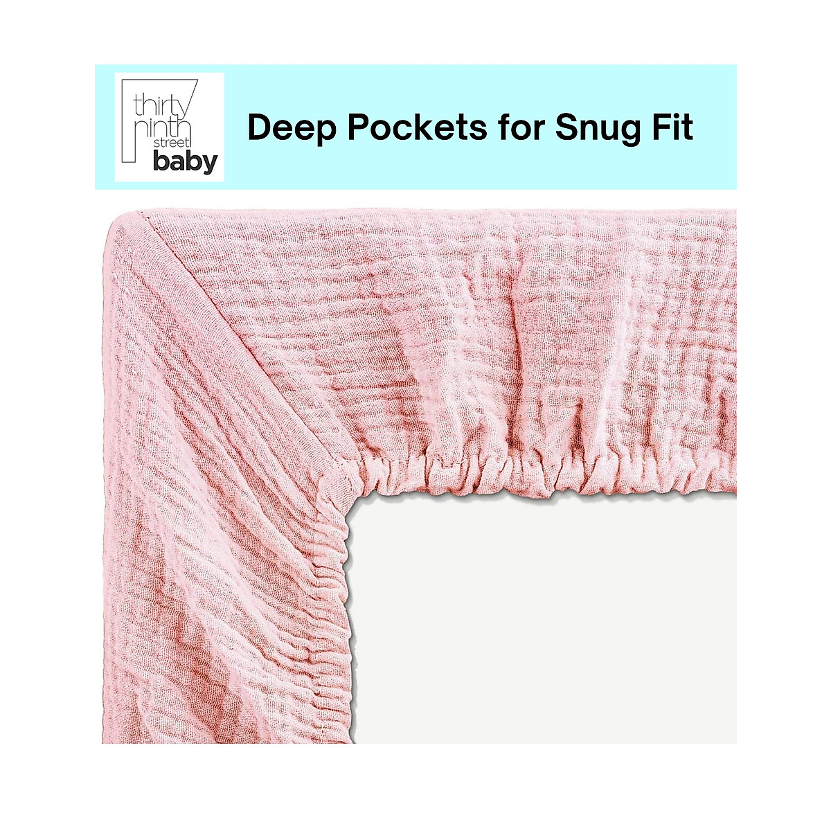 Thirty Ninth Street Baby Extra Soft Muslin Fitted Crib Sheet | 28" x 52"