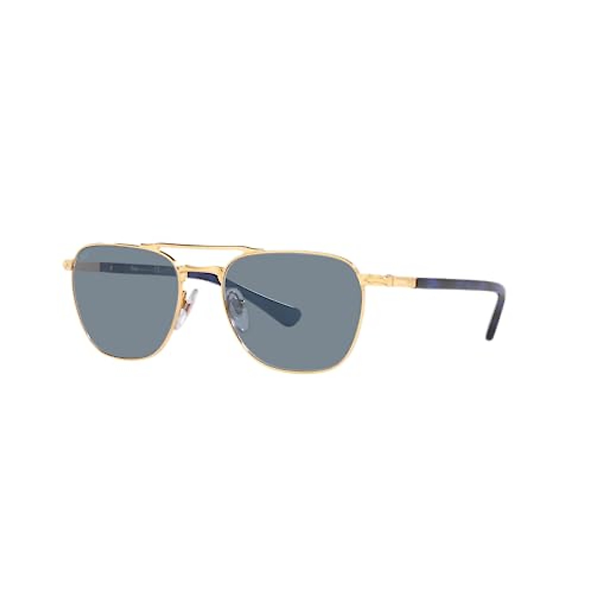 Persol PO2494S Square Sunglasses, Gold/Light Blue, 55 mm