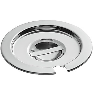 OCS Parts 4 Quart Stainless Steel Inset Pot with Cover and Ladle | Stainless Steel Pot with Lid and Ladle for Sauces, Soups, Stovetop, Soup Warmers, Steam Tables