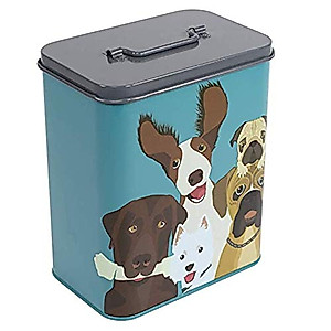 Burgon & Ball Creaturewares GCR/Dog Pet Food Storage Tin The Rabble' Dog, Grey, 16.5 x 11 x 20 cm