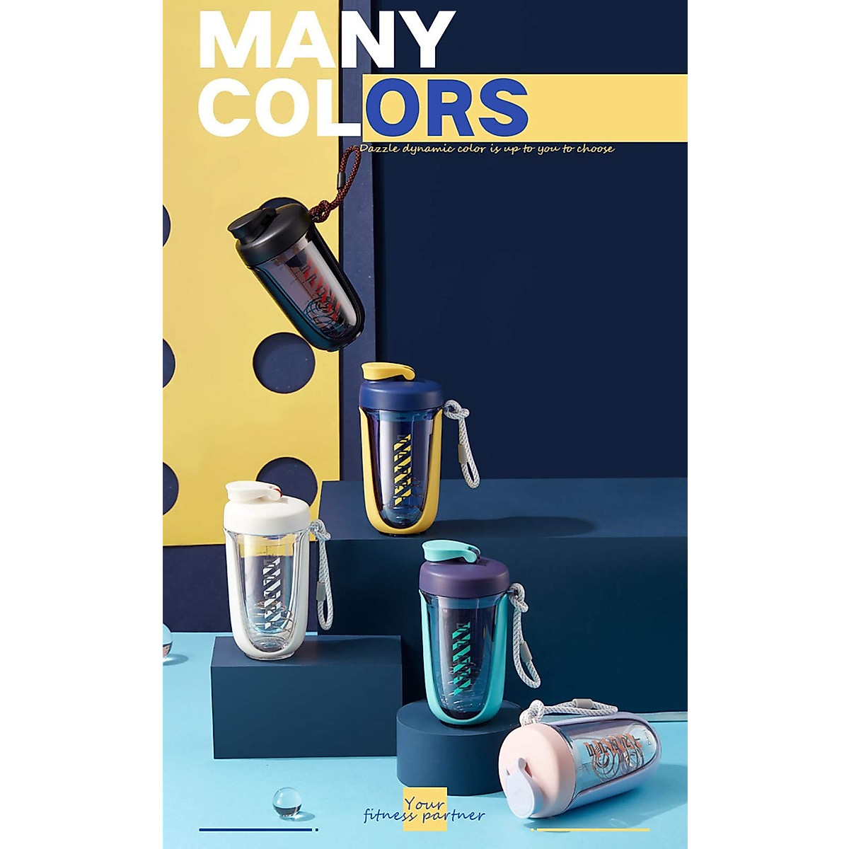 Shaker Bottle Perfect for Protein Shakes and Pre Workout Shaking Cup Protein Powder Milkshake Cup Sports Fitness Water Cup Mixes Protein Shaker Bottle，20-Ounce(Green)