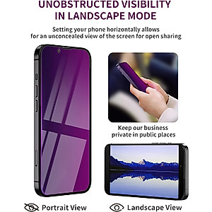 Ifaeveus 2 Pack Privacy Screen Protector for iPhone 14 Pro Max Tempered Glass for 14 ProMax 6.7inch Private Saver Anti-Spy Anti-Blue Light Eye Protection Anti-Scratch Full Coverage