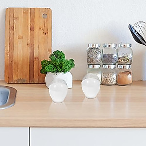 6pcs Microwave Egg Cooker Egg Steamed Cups Holder Oven Egg Steamer Omlette Maker for Instant Breakfast Home Kitchen Tools White