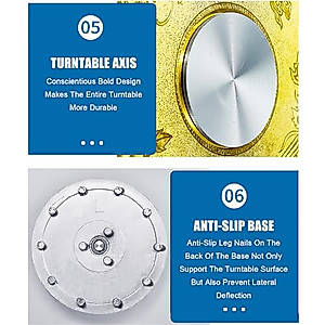 LWQFHI Glass Lazy Susan Turntable Hotel Round Glass Turntable, Susan Lazy Tempered Glass Turntable On Home Dining Table, Glass Lazy Dining Table Turntable 50cm B