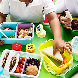 Elykorrne 8 Pack Salad Dressing Container To Go, 0.9oz Small Sauce Containers, Plastic Condiment Containers with Lids, Reusable Condiment Cup Leak-proof for Lunch Bento Box Kids (Circular-2)