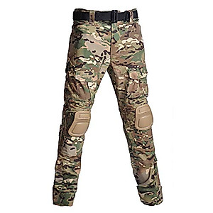 HARGLESMAN Mens Combat Suits Military Uniforms Army BDU Tactical Sets Shirts and Pants Comfortable Soft Breathable Quick Dry Snug Fitting Work Training Airsoft Paintball Apparel Gear Camo OCP S