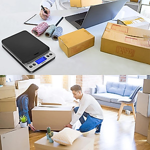 THINKSCALE Shipping Scale, 86lb Postal Scale with Hold and Tear Function, 5 Units, Auto-Off, Postage Scale for Packages Mailing Small Business, Battery Included