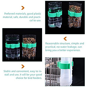 HANABASS Dispenser Container Dispenser Container 8 Pcs Bird Water Parrot Cage Water Feeder Bird Water Holder Automatic Birds Feeder Dispenser Automatic Bird Auto Feeder Auto Feeder