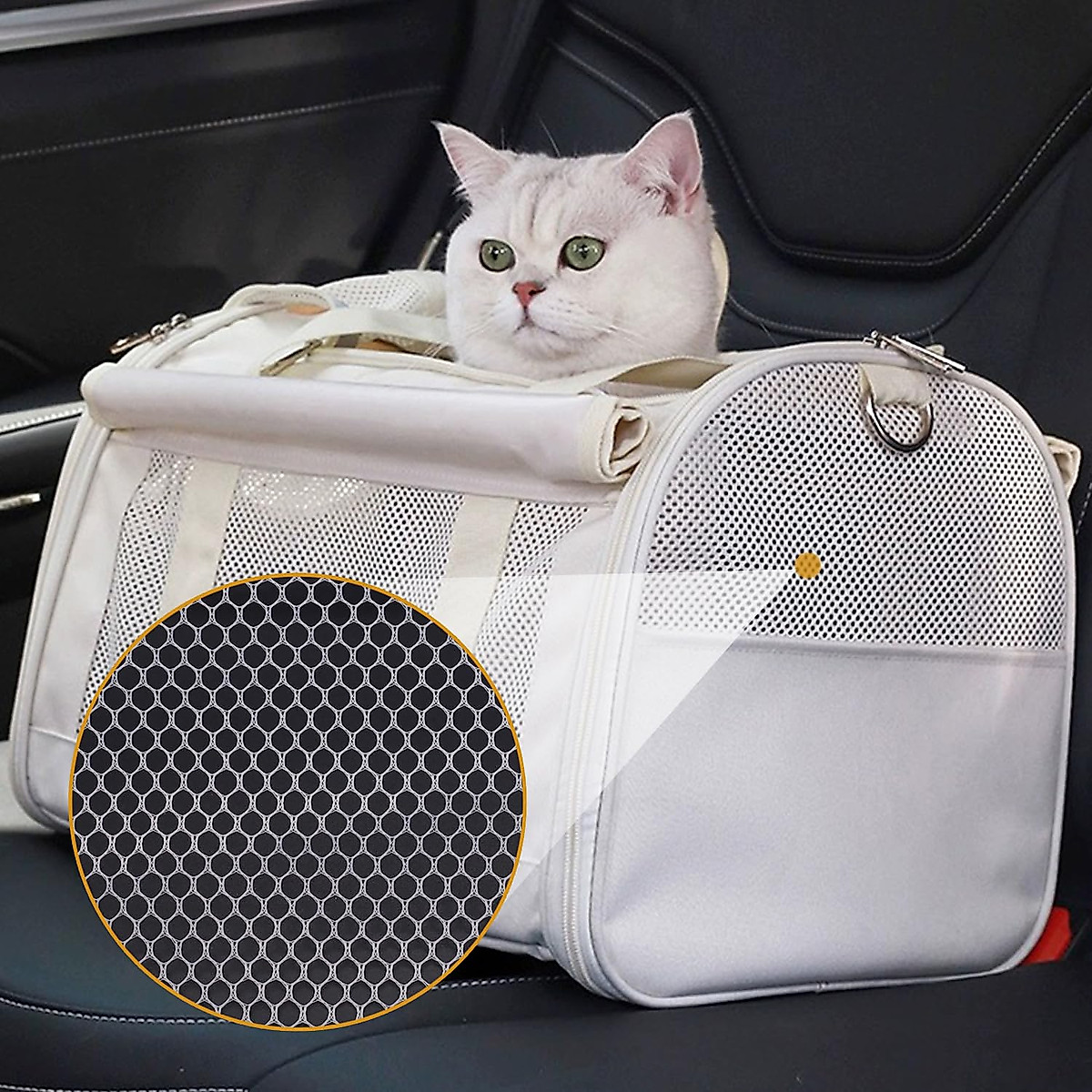 29.5 x 59 Inch White Mesh Fabric Slightly Stretchy for Sewing Projects, Shopping Bag, Backpack Pocket and Straps and Netting Clothes