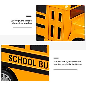 NUOBESTY New York City School Bus Bus Model Toy, Die Cast Pull Back Vehicles Cars 8. 46In Educational Toy for Kids US School Bus Model