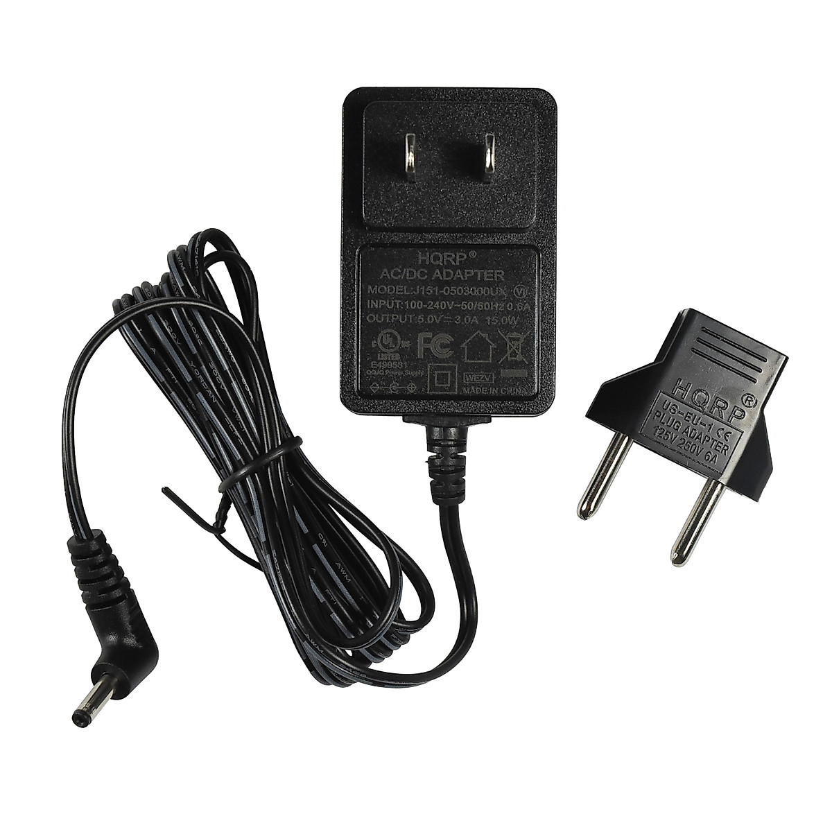 HQRP 5V AC Adapter Compatible with VIZIO SB2920-C6 29-Inch 2.0 Channel Sound Bar Power Supply Cord Adaptor SB2920C6 Simsukian SK01G-0500100U + Euro Plug Adapter