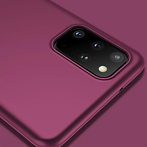 X-level Samsung S20+ Plus Case/S20+ Plus 5G Case, Slim Fit Soft TPU Thin S20 Plus Mobile Phone Cover Matte Finish Coating Phone Case Compatiable Samsung Galaxy S20+ /S20+ 5G Case-WineRed