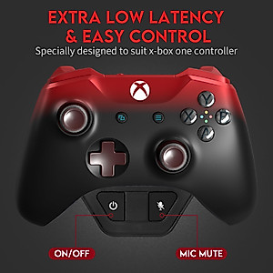 HUHD Wireless Gaming Headset for Xbox One, Xbox Series X/S,Wireless Gaming Headphones Xbox One S/X Deep with Noise-Cancelling Microphone, Bass and Rotating Metal Ear Cups