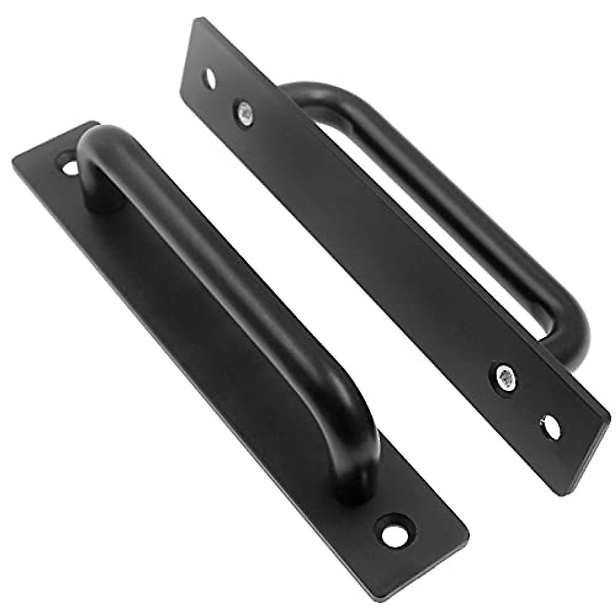 Jiozermi 2 Pack Sliding Barn Door Handle, 5.9 Inch Gate Door Handle, Aluminium Alloy Door Pull Handle for Sliding Barn Door Gate Cabinet Closet Drawer Garage Shed, Black