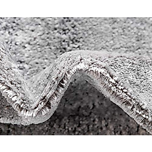 Rugs.com Oregon Collection Rug – 4' x 6' Gray Low-Pile Rug Perfect for Living Rooms, Large Dining Rooms, Open Floorplans