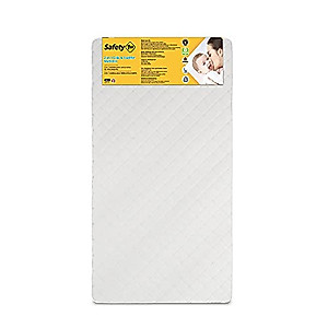 Safety 1st Polypropylene Vinyl Cover Heavenly Dreams Deluxe Dual 2-in-1 Baby Crib and Toddler Mattress, Waterproof and Stain Resistant Cover,Firm, White