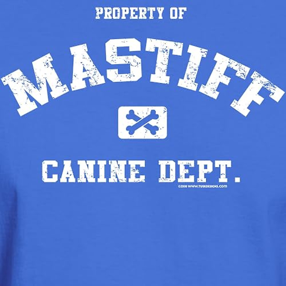 CafePress Canine Dept. Mastiff Dark T Shirt Men's Traditional Fit Dark Casual Tshirt Royal