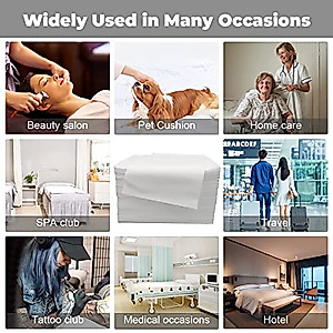 Rngwaper 80PC Disposable massage table Sheets, Breathable Non-woven Fabric Spa Bed Sheets Cover, for Salon,Waxing,Lash,Tattoo, Esthetician Supplies,Flat Fitted Sheet Replacement 31'' × 71'' (white)