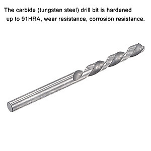 uxcell Solid Carbide Twist Drill Bits 3.5mm, Metric Left Hand Spiral Flutes Straight Shank Tungsten Steel Drilling Tool for Stainless Steel Alloy Metal