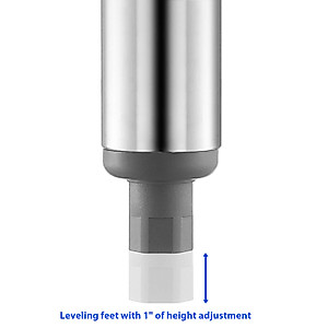 GRIDMANN NSF Stainless Steel Work & Prep Table 60 x 30 Inches with Caster Wheels and Under Shelf for Restaurant, Home, Hotel