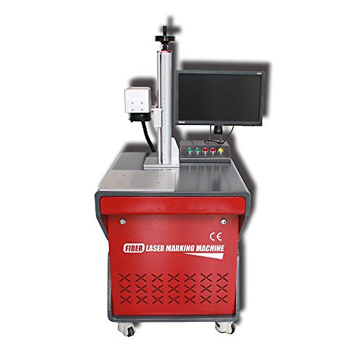 30W JPT Fiber Laser Engraver Machine for Metal Vertical Fiber Laser Engraving Marking Machine with 175×175mm Lens