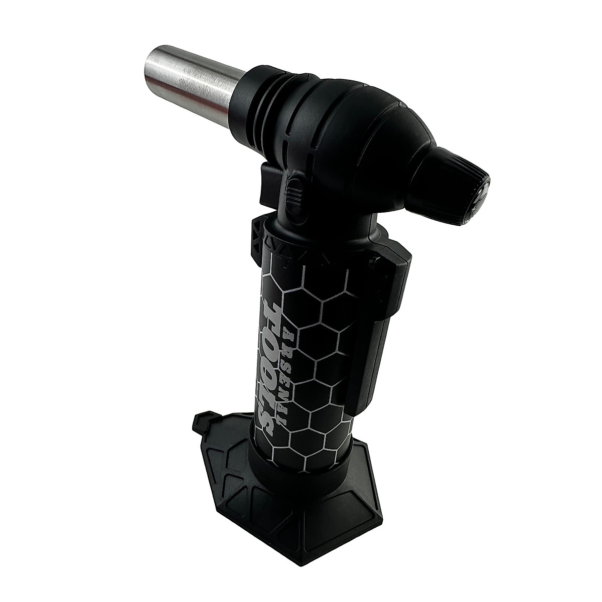 Arsenal Tools Jet Flame Wind-Proof Torch Lighter - Child-lock - Perfect for Camping, Kitchen, Backyard, Travel, Beach, BBQ, Mountain, Outdoors, Travel, Garage, and more (Black)