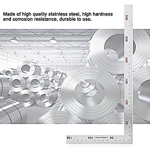 Carpentry Squares, Framing Square, Stainless Steel 300x150mm 90 Degree Right Angle Ruler, Measurement Square Tool, for Carpenters and Builders