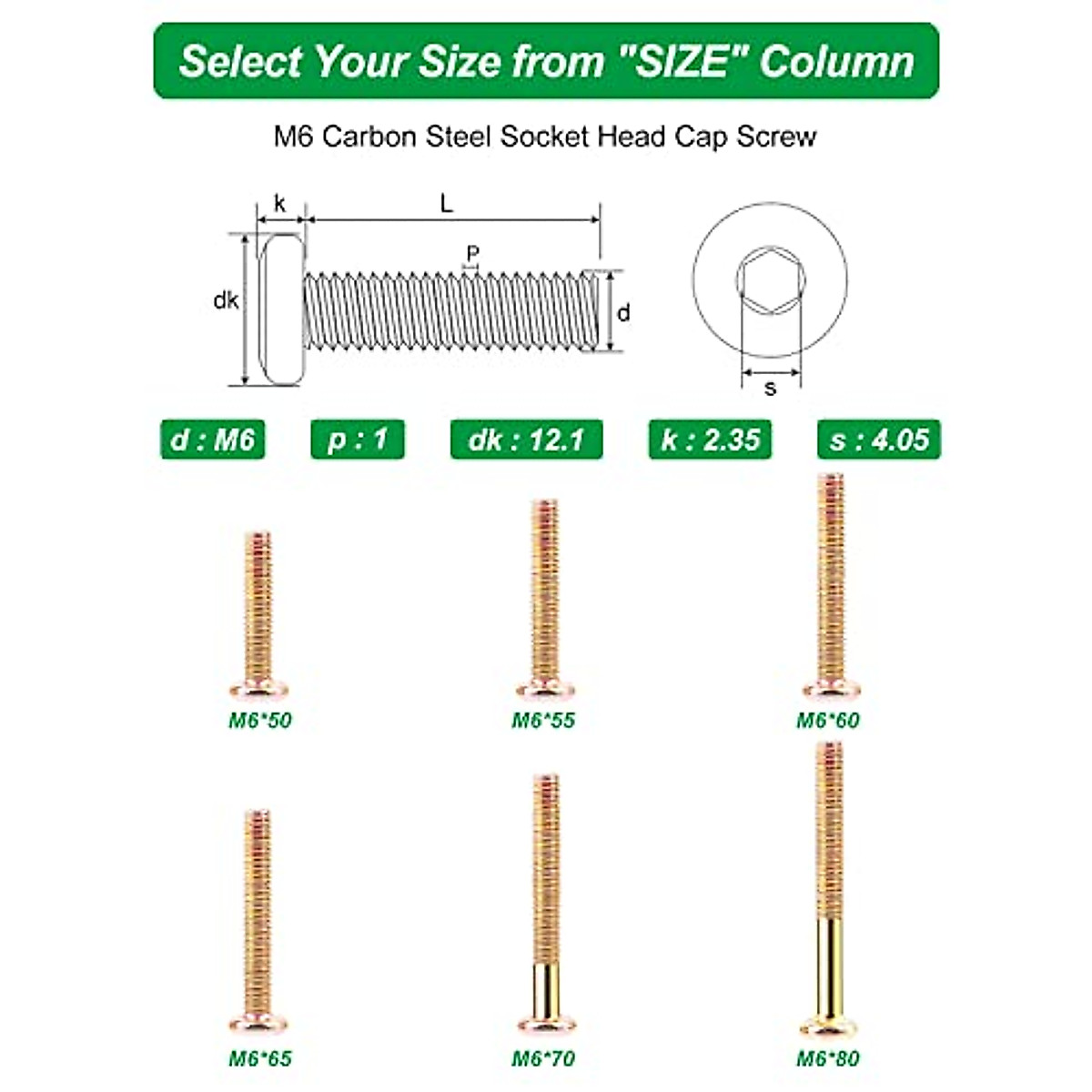 Crib Screws Replacement Set - M6 Socket Head Screws Bolts for Delta/Graco/Dream On Me Baby Bed - Replacement Hardware for Furniture Chair Table Desk Bed Frame (M6 x 20 mm -20PCS)