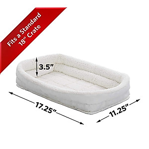 Midwest Homes for Pets Double Bolster Bed, 18", White, Model Number: 40318-FS
