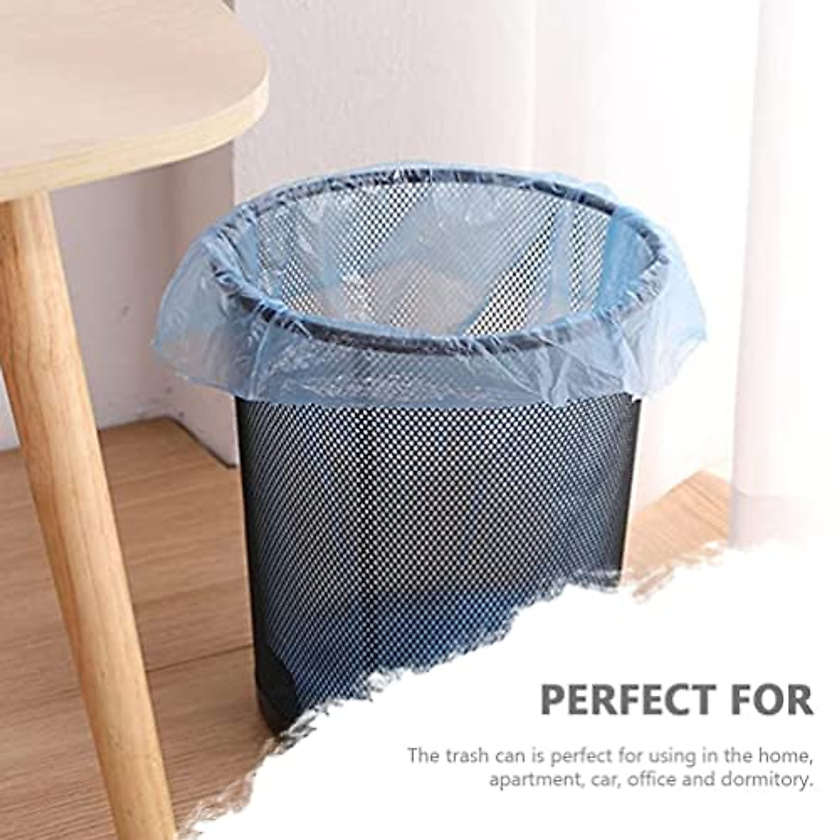 DOITOOL Metal Mesh Waste Basket, Black Wire Mesh Wastebasket for Home or Office, Round Mesh Small Trash Can for Under Desk, Kitchen, Bedroom, Den, or Recycling Can ( 12L )