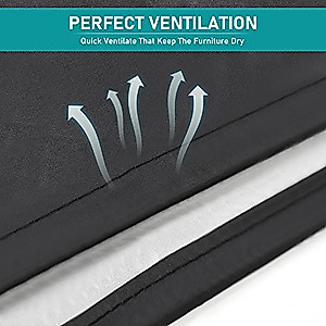 Takytao Patio Chair Covers 27" W x 31" D x 40" H Black for Outdoor Outside Lawn Garden Furniture Waterproof Cloth Covers for Rocking Chair Sofa Couch Deep Seat