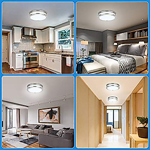 Drosbey 24W Dimmable LED Ceiling Light Fixture, Kitchen Light Fixtures, 10 inch Flush Mount Ceiling Lights for Bedroom, Bathroom, 5000K Daylight White, Super Bright 2400LM